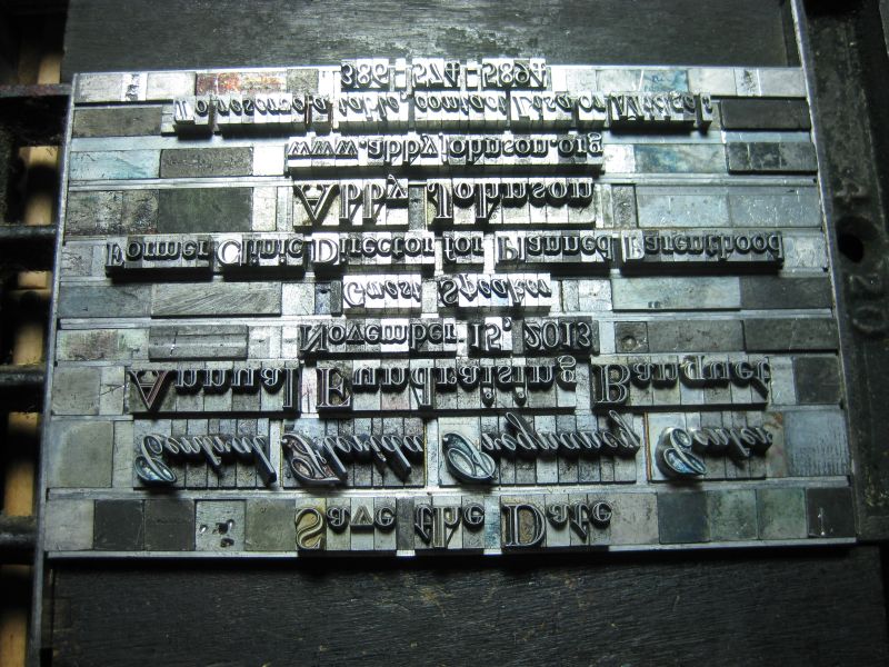 Paper Wren Press : Typesetting is Alive and Well at Paper Wren Press!