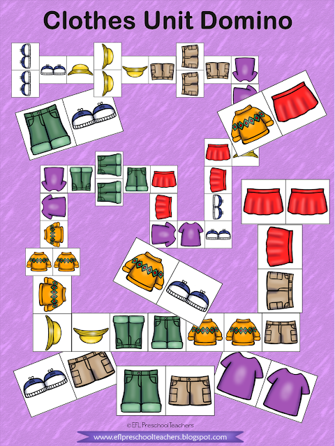 ESL/EFL Preschool Teachers: Clothes Unit Games and a Book for ...