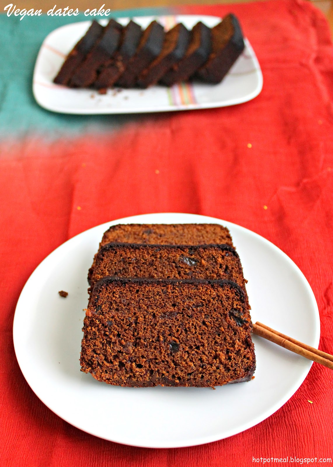 Hot pot cooking: Vegan dates cake