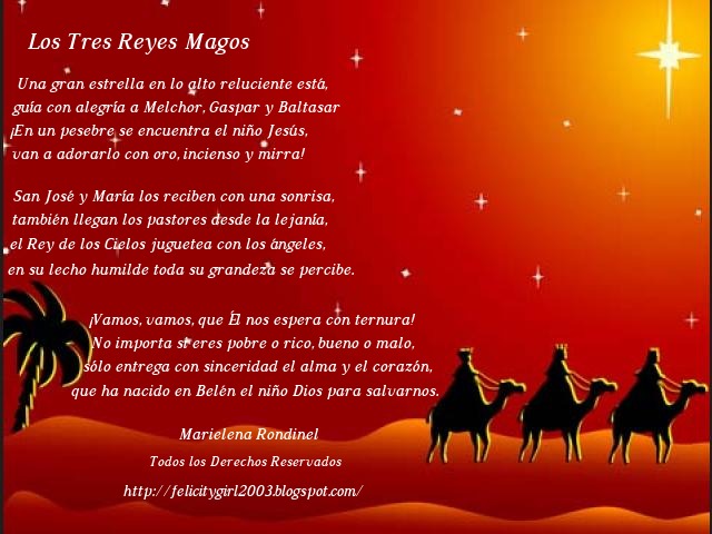 Entre Luna y Estrellas: Los Tres Reyes Magos (poema con imagen)