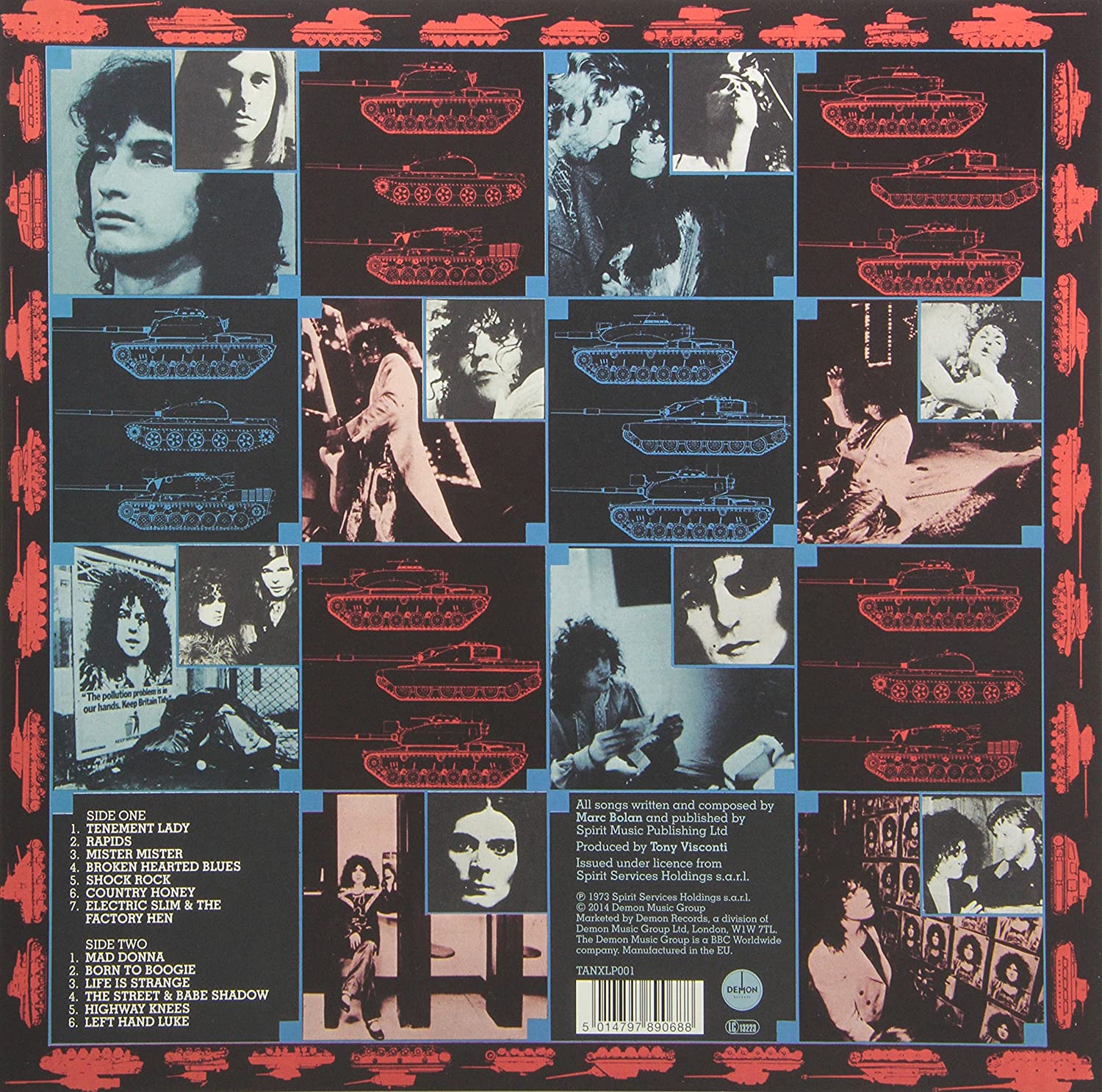 Classic Rock Covers Database: T. Rex - Tanx (1973)