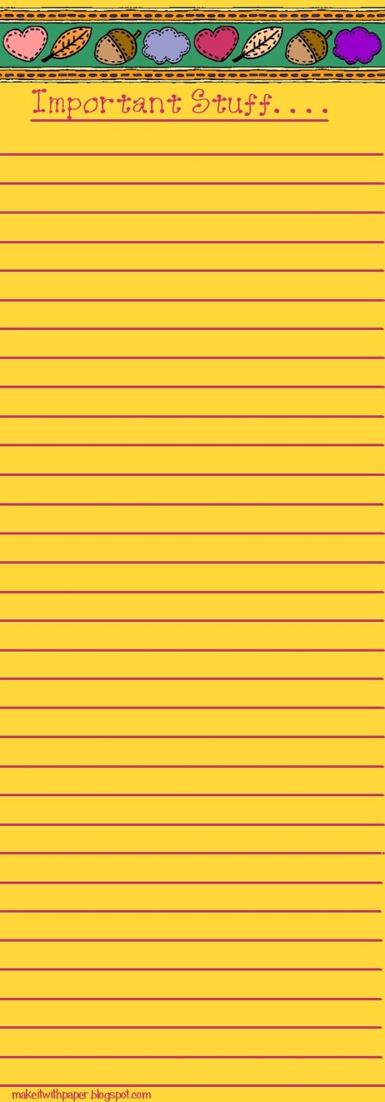 Make it with Paper: Free Printable Recipe Cards & Lists