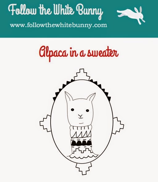 Follow the White Bunny: Alpaca in a Sweater a Free Pattern