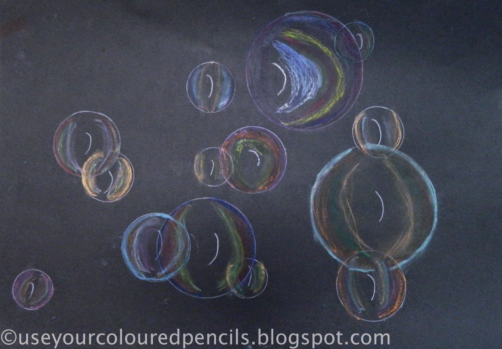 Bubbles Drawing In Pencil