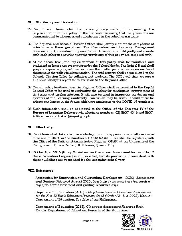 DepEd Memos, Orders & Results: ASSESSMENT AND GRADING SYSTEM FOR SY ...