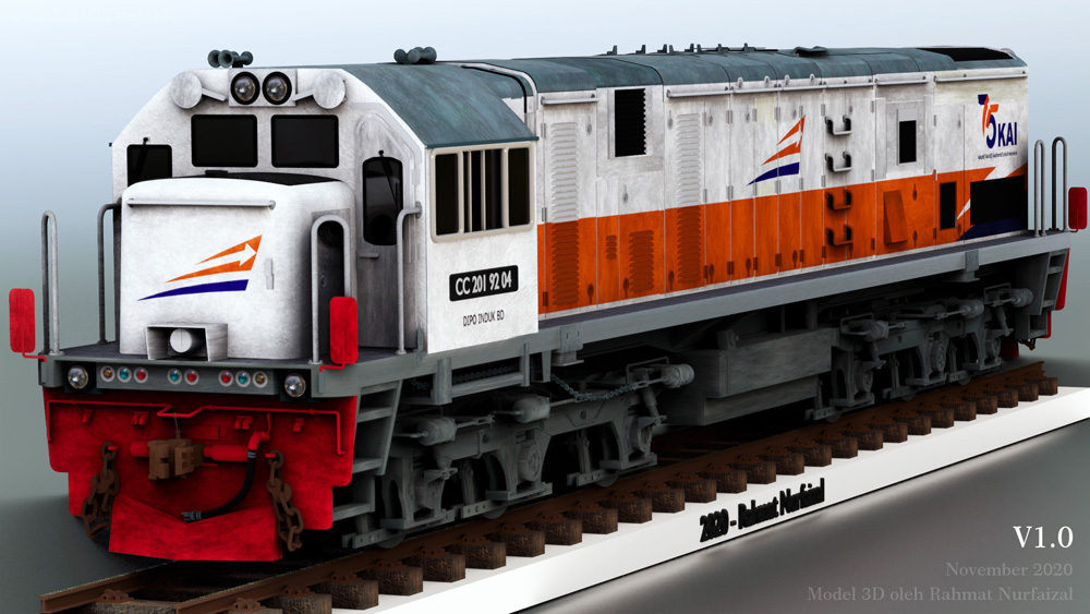 Model 3D Lokomotif CC 201 - Balai 3D
