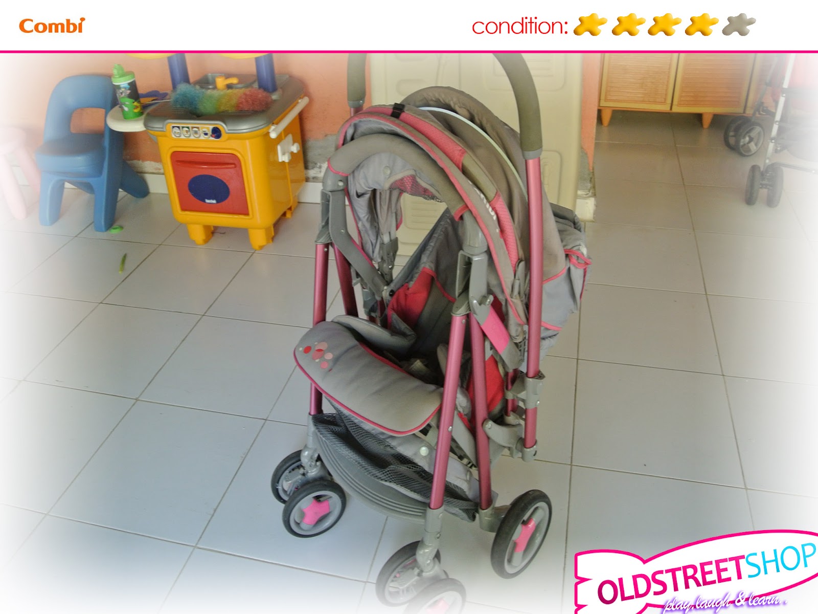 oldstreetshop: Pink Combi Urban Stroller