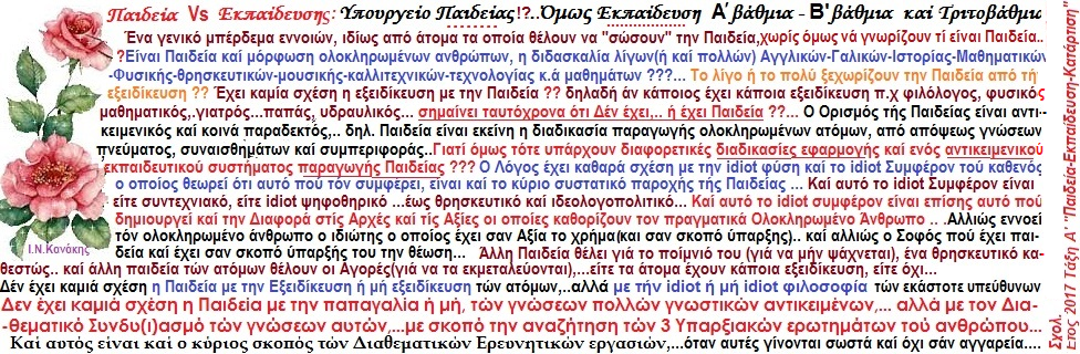 Η φιλοσοφία της φιλίας, της φύσης...και της αρχαιοελληνικής σκέψης: 2016