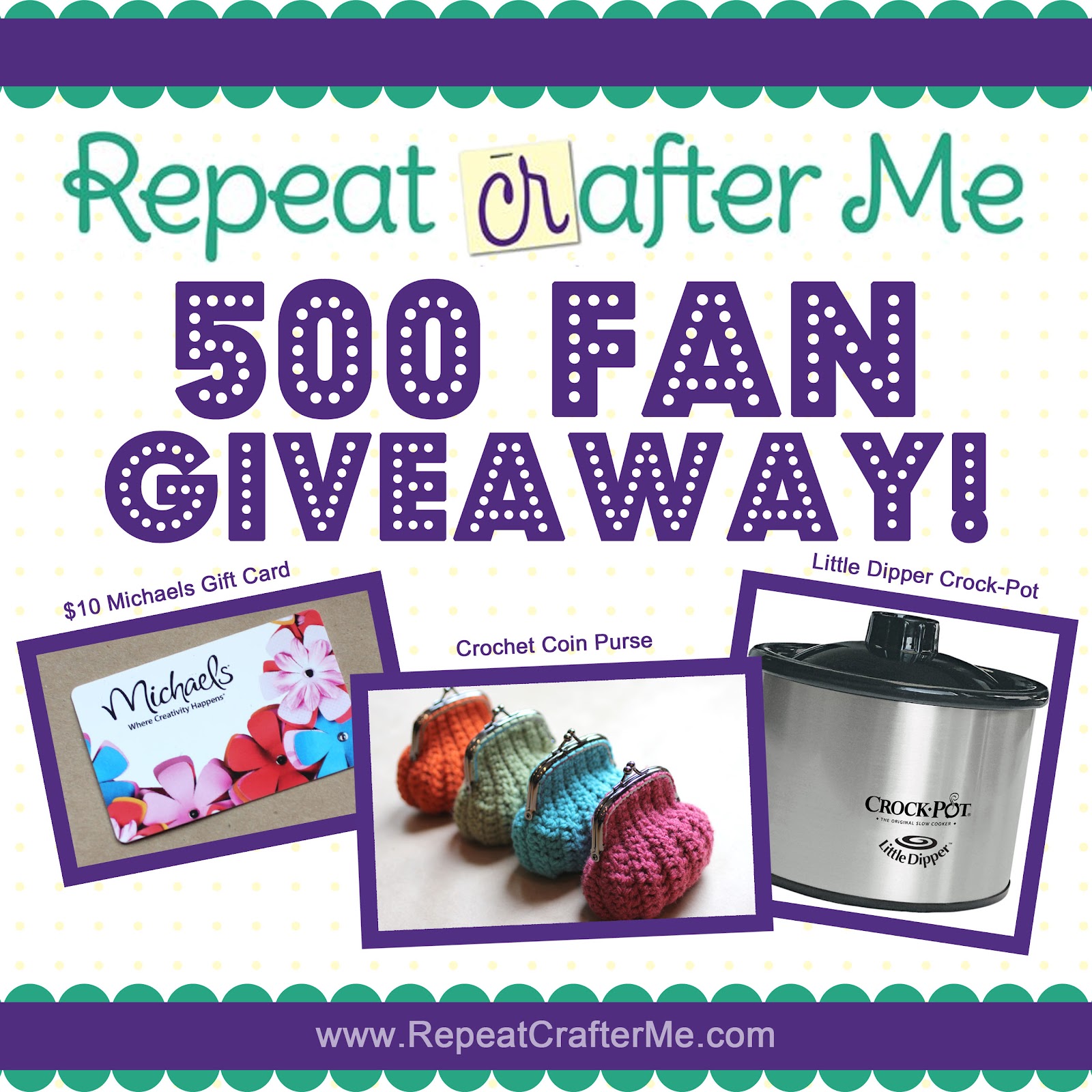 500 Fan GIVEAWAY! - Repeat Crafter Me