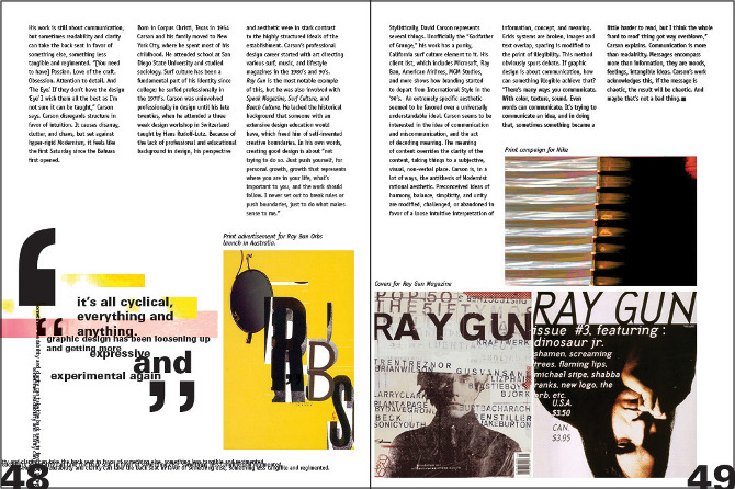 ChantalHughes: David Carson 2 Double Page Spreads