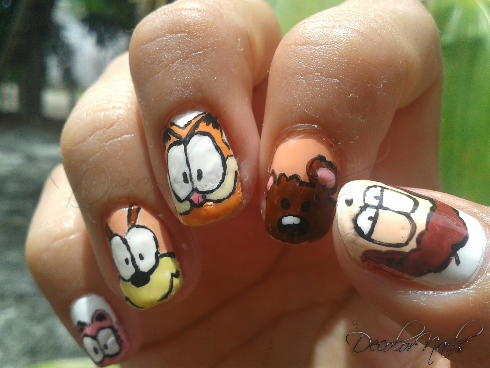 Decolornails : #‎RetoCartoonNetwork/ Garfield y sus Amigos
