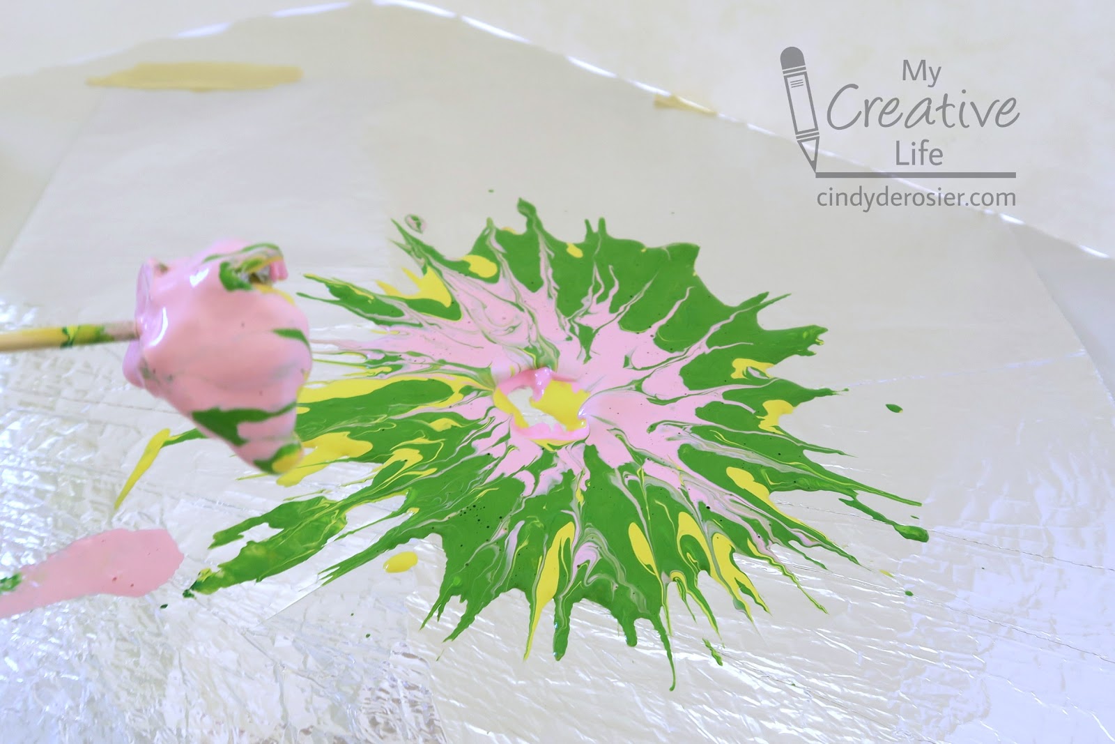 Cindy deRosier: My Creative Life: Pulling Prints from Poured Paints ...