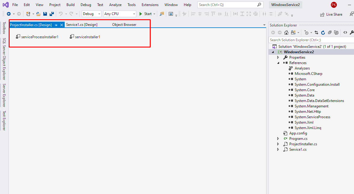 Windows service Lesson 1 - Creating windows service in visual studio ...