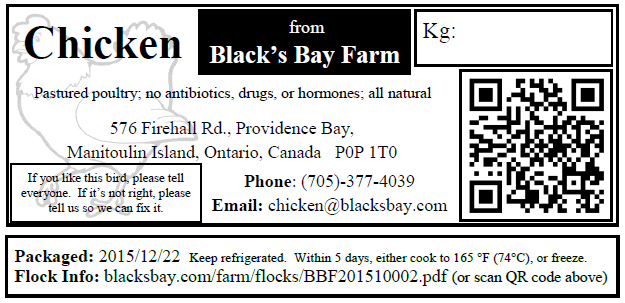 Small Flock Poultry Farmers of Canada: Chicken Traceability