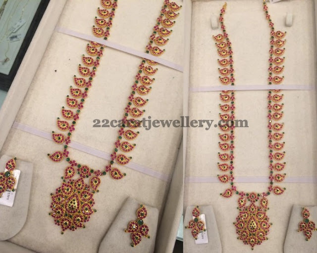 Ruby Mango Mala in Light Weight - Jewellery Designs