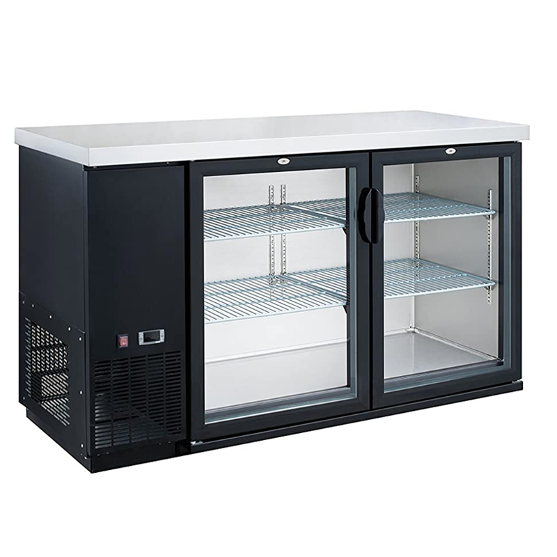 Migali Glass Door Back Bar Refrigerator