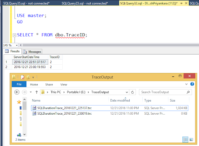 Dinesh's Blog :::: Being Compiled ::::: Get SQL Server Trace ...