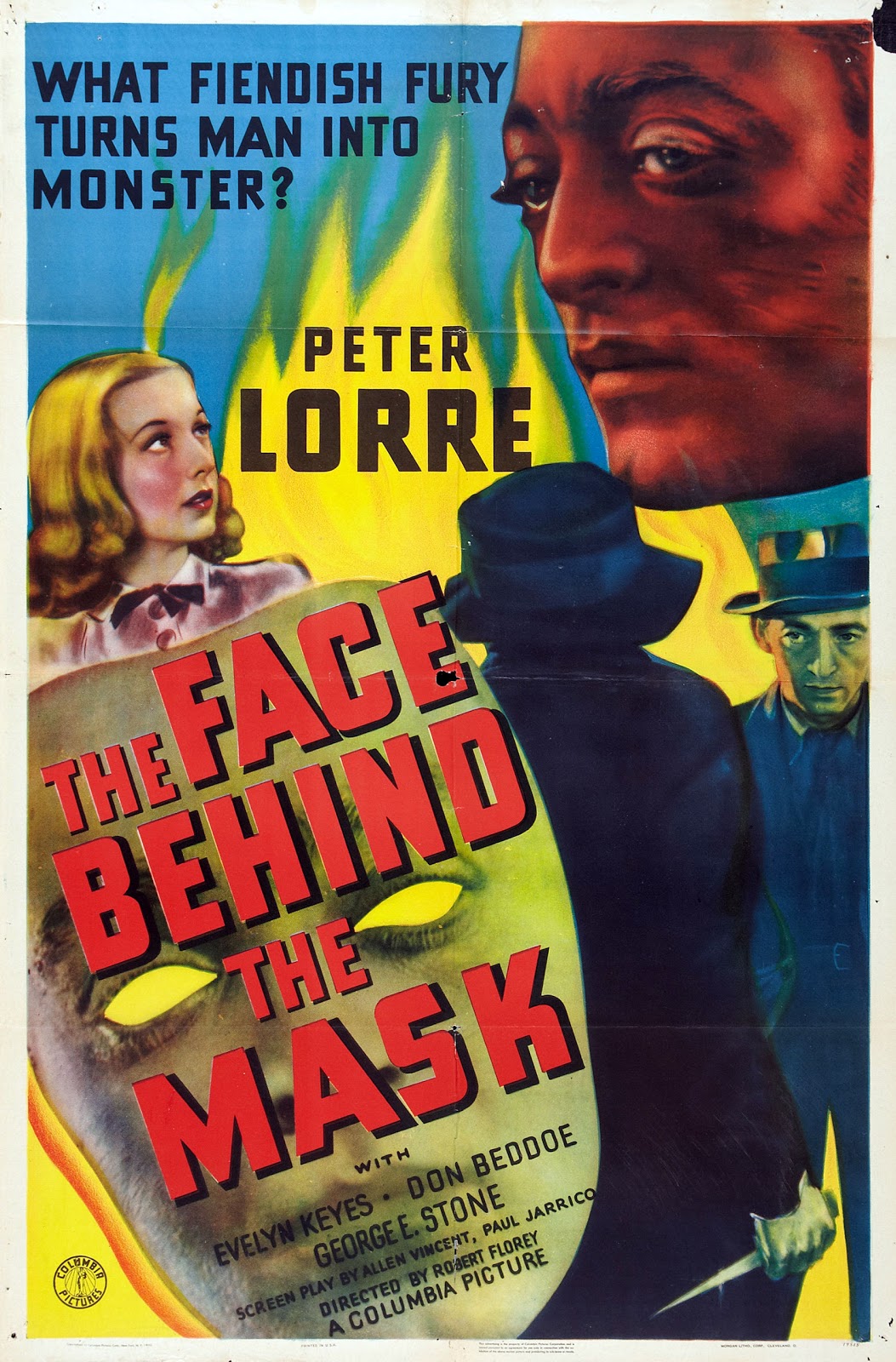 The Face Behind the Mask (1941) | Film noir, Classic movie posters, Old ...