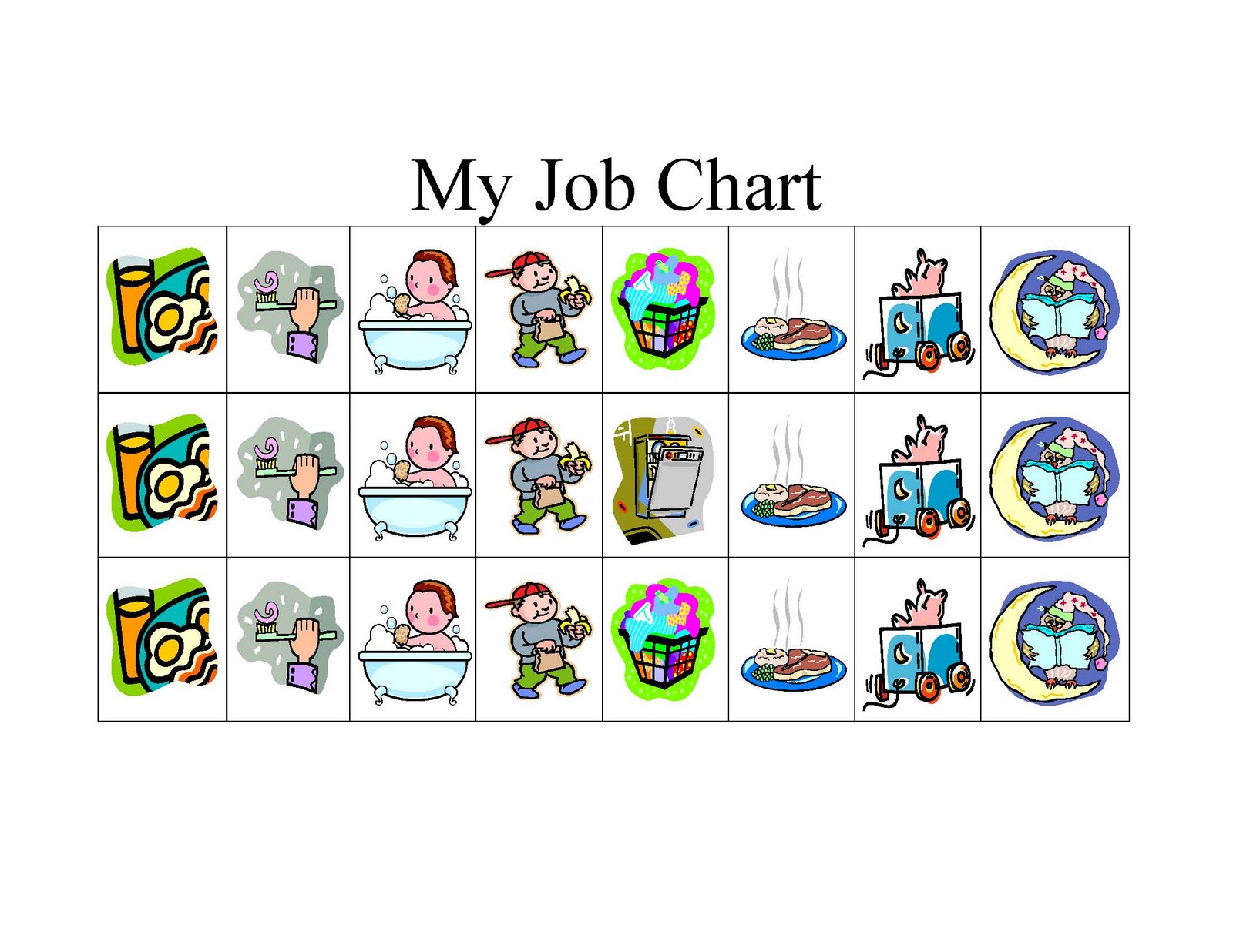 Free Family Fun...: "Make A Craft" Monday - Routine/Job Chart