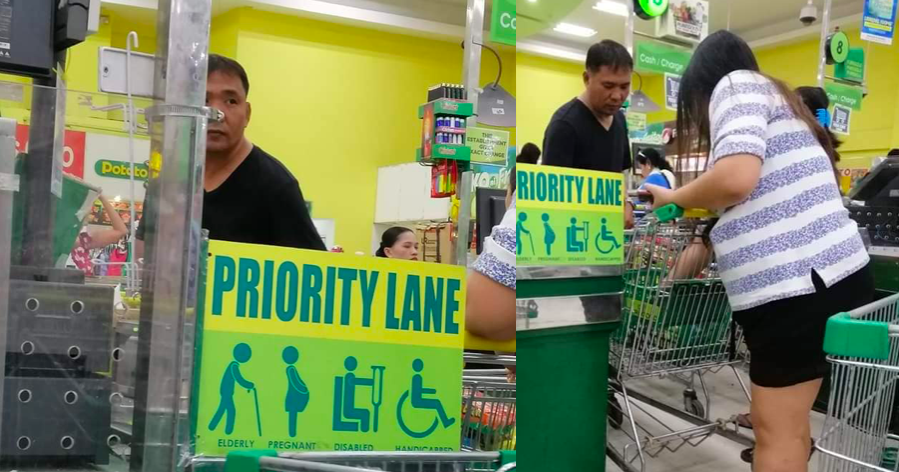 Police allegedly abuses authority to be first in the the priority lane ...