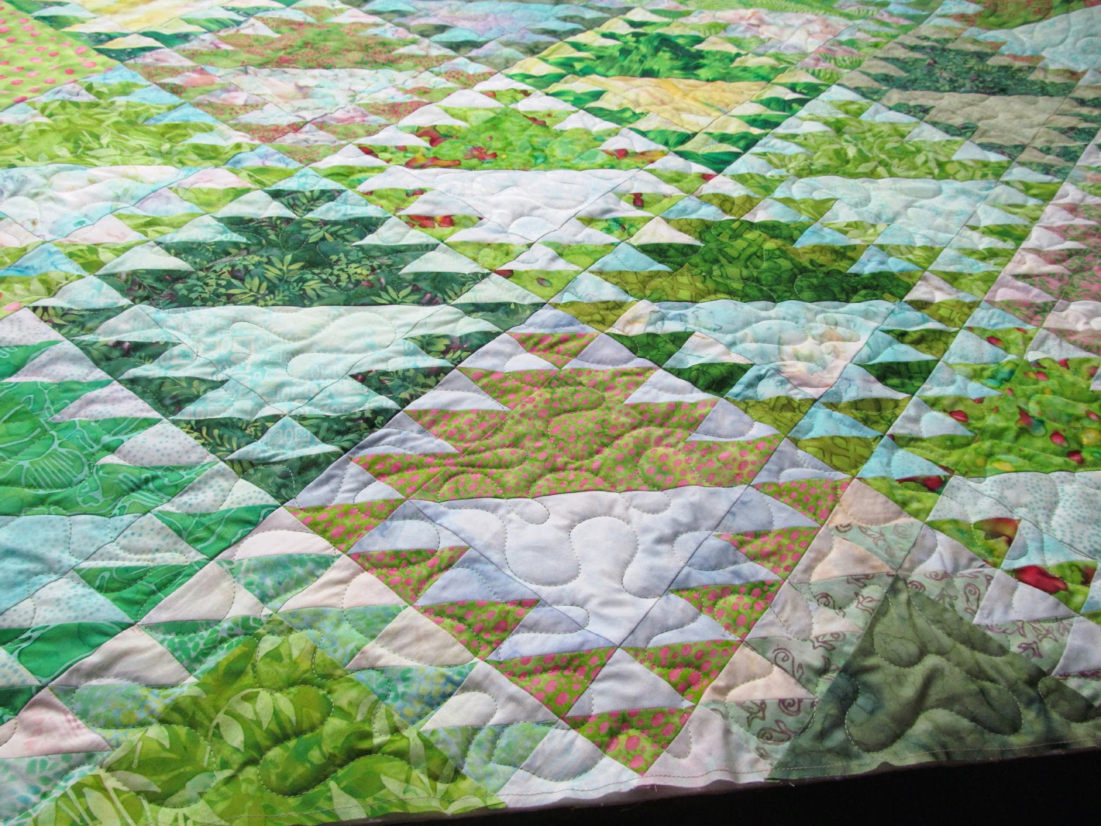 Exuberant Color : First quilting of 2017,,,,,,,,,