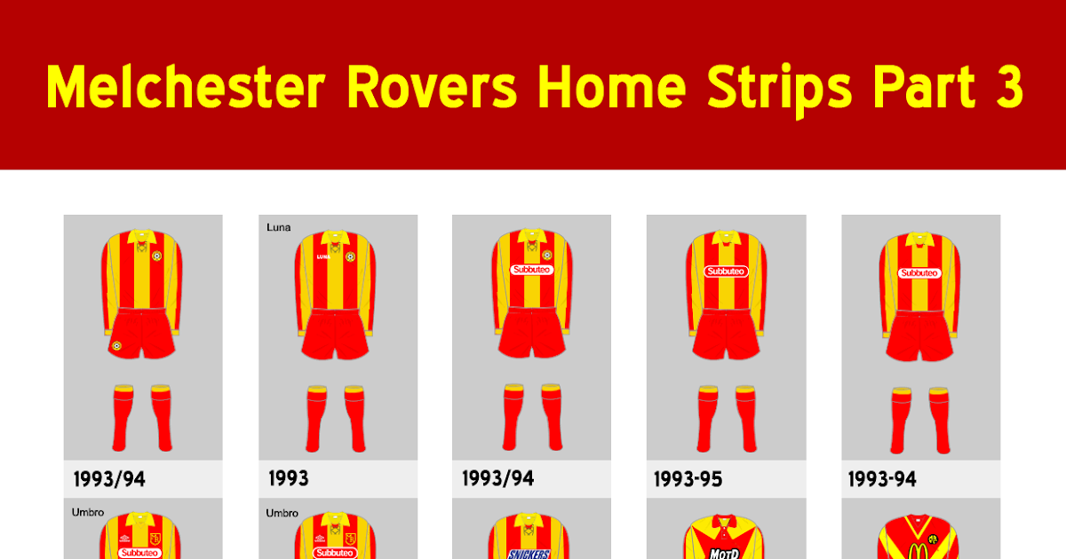 Complete guide to Melchester Rovers home kits - final part