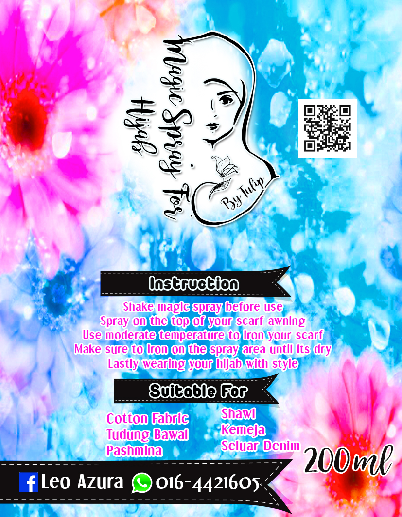 Sh Yn Design: Magic Spray For Hijab