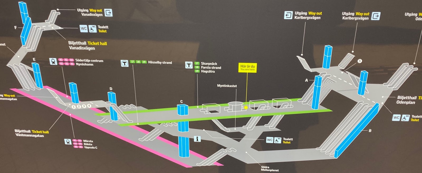 Stockholm Odenplan pendeltågstation karta