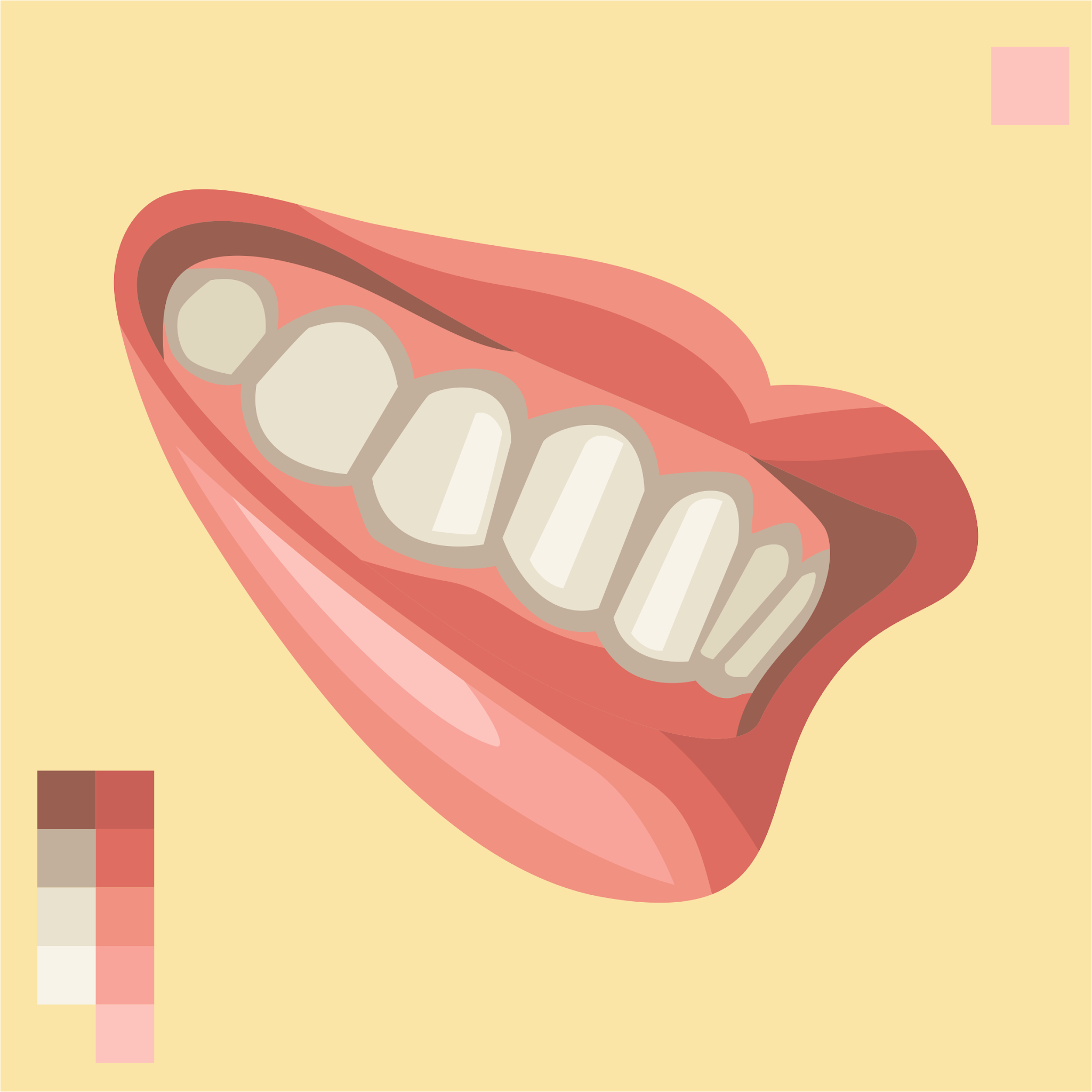 Step By Step Shadding Vector Bibir dan Gigi - Asifba Art