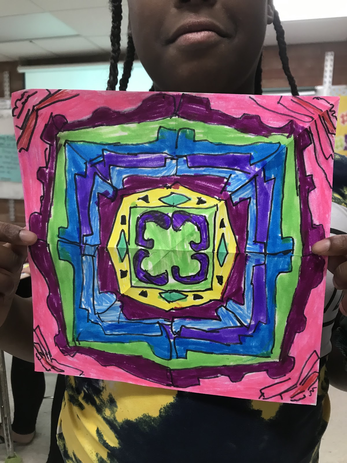Elements of the Art Room: 5th grade radial symmetrical name art
