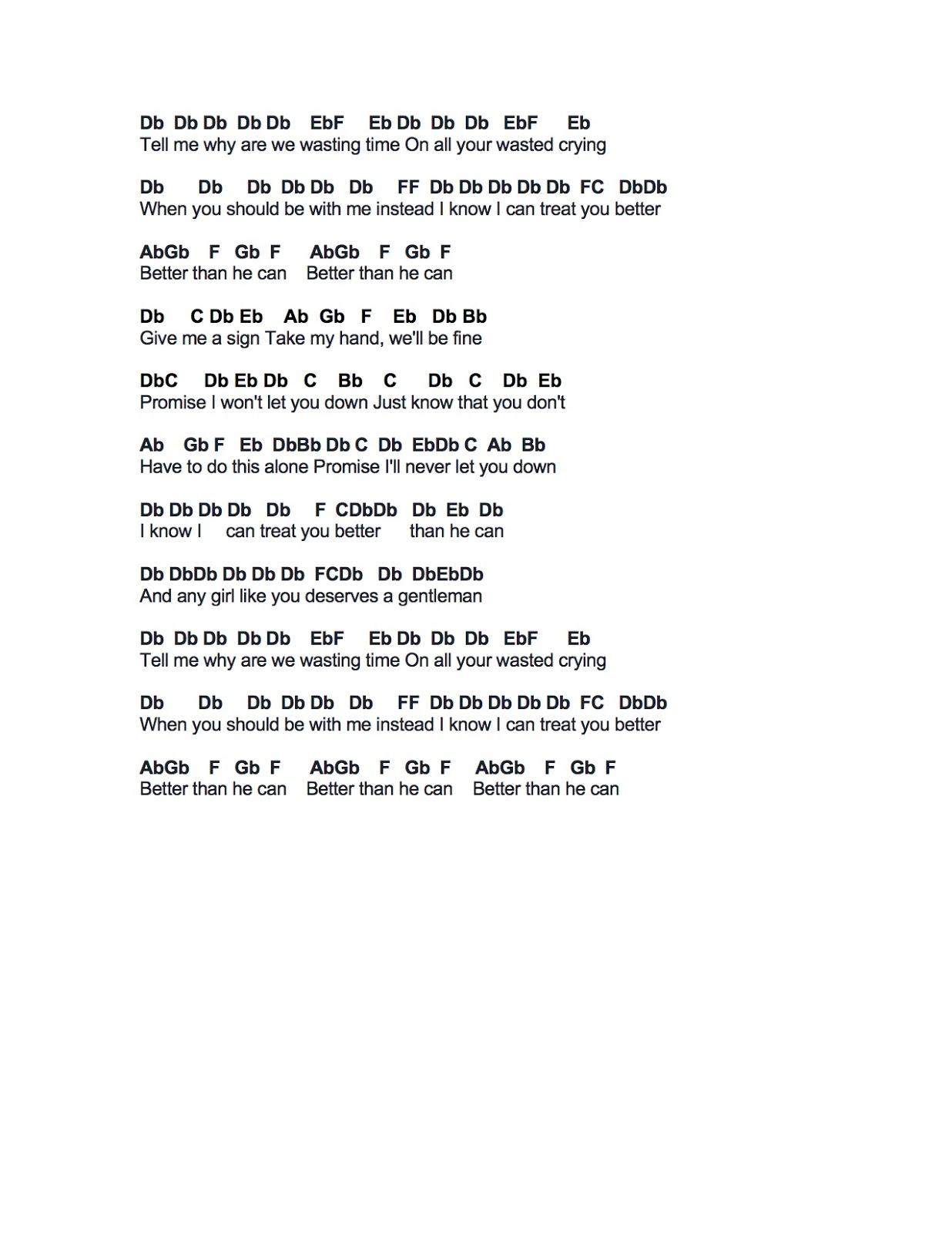 Flute Sheet Music Treat You Better