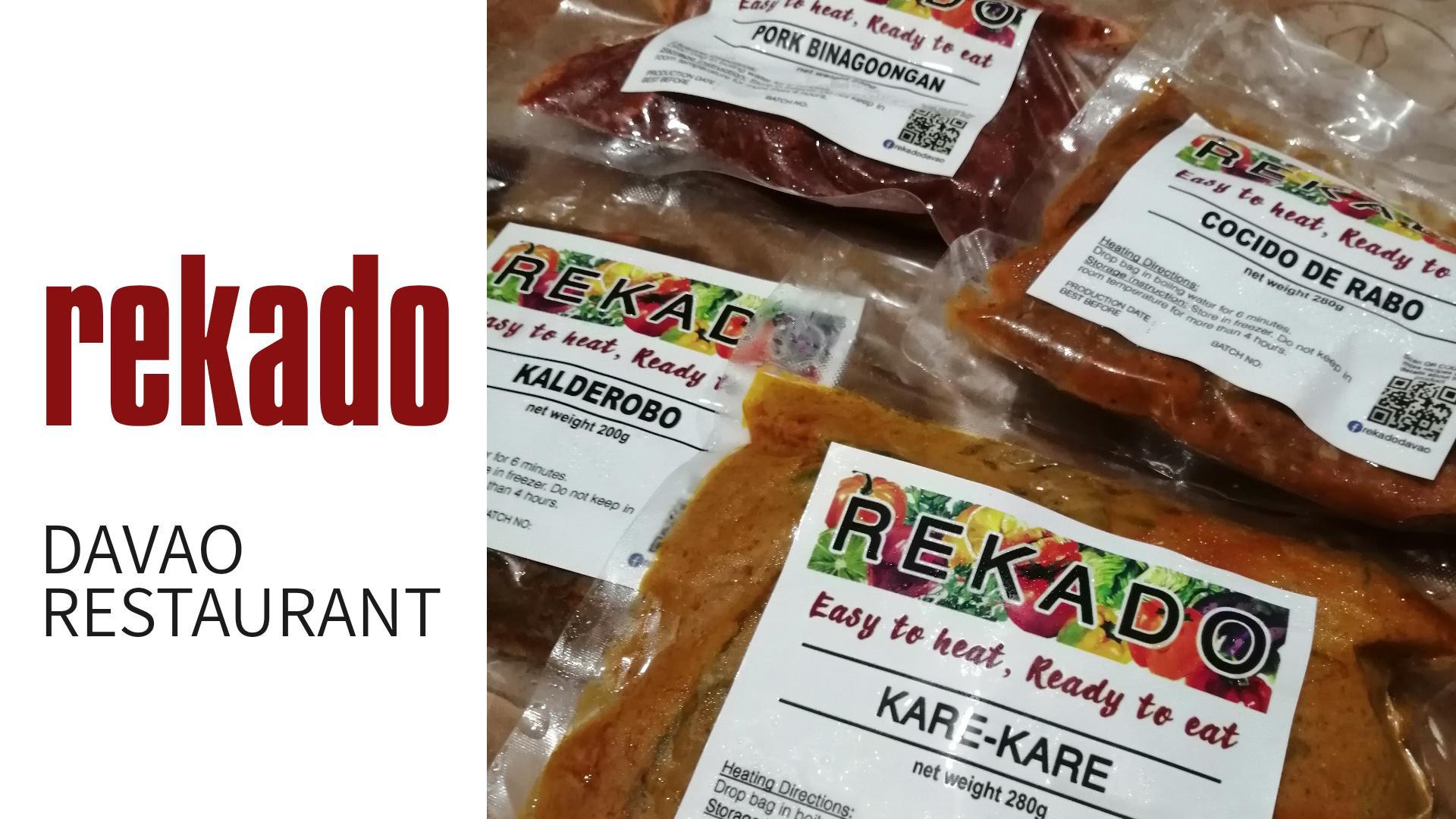 Cook In Your Home with REKADO Frozen Meal | DAVAO FOODIE ONLINE