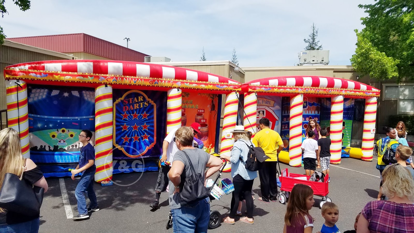 Best inflatable sports challenge for school carnival --3 in1 inflatable ...