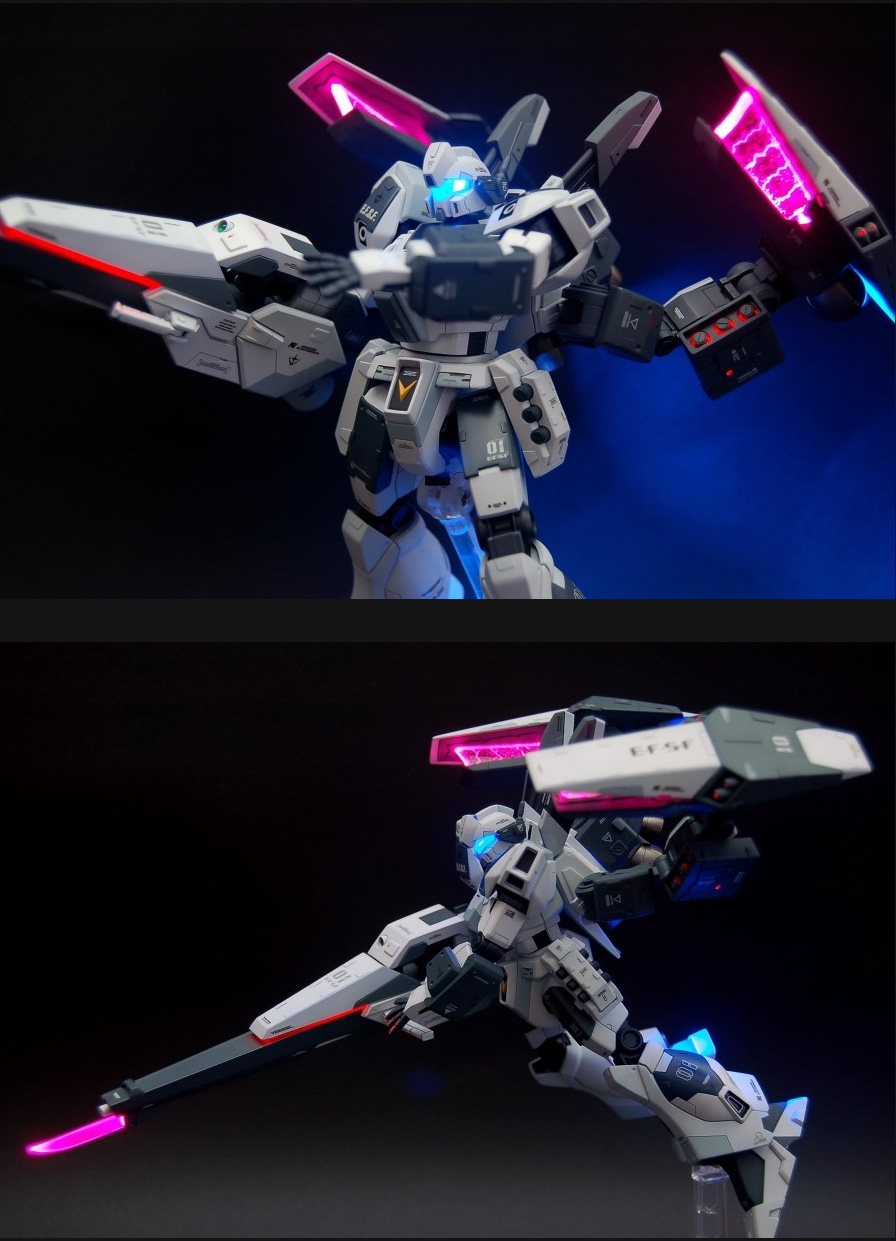 GUNDAM GUY: 1/144 Super Jegan Lancer - Custom Build w/ LEDs