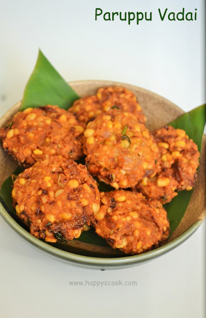 Paruppu Vadai Recipe | Masala Vadai | Parippu Vada | Dal Vadai | Happy ...