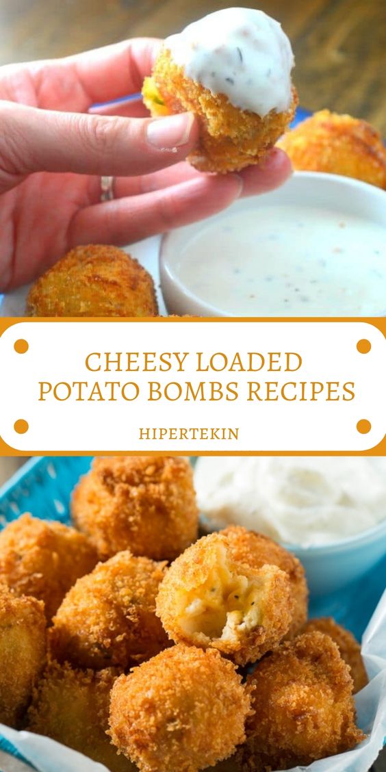 CHEESY LOADED POTATO BOMBS RECIPES - vegan recipe box