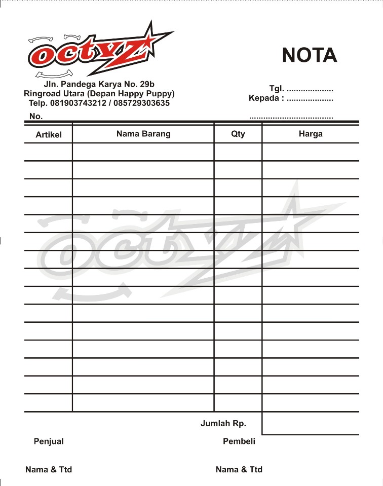 Cetak Nota: Cetak Nota Murah Di Jogjakarta.