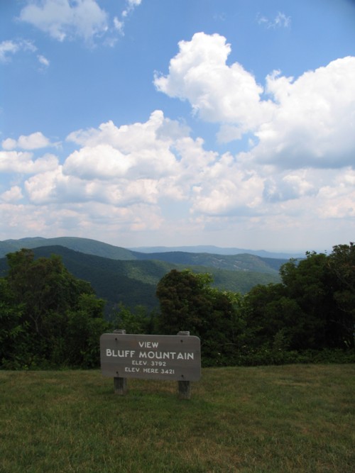 The Blue Ridge Parkway - Mile 243.4 - Bluff Mountain Overlook