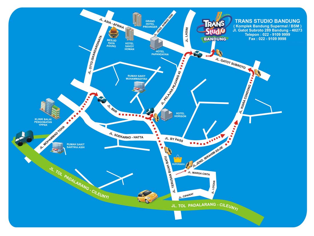 Trans Studio Bandung: MAP TRANS STUDIO BANDUNG