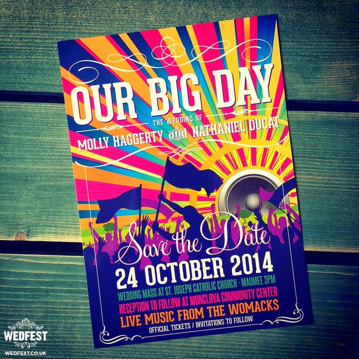 beyond the aisle: paper chase: music-inspired save the dates & invites