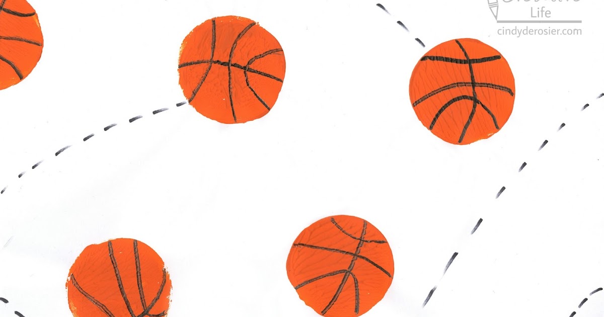 Cindy deRosier: My Creative Life: Bouncing Basketball Art