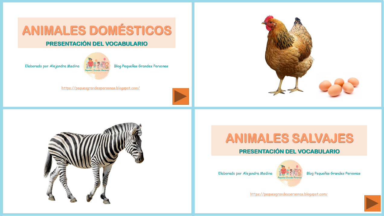PEQUEÑAS GRANDES PERSONAS: VOCABULARIO: ANIMALES DOMÉSTICOS Y SALVAJES