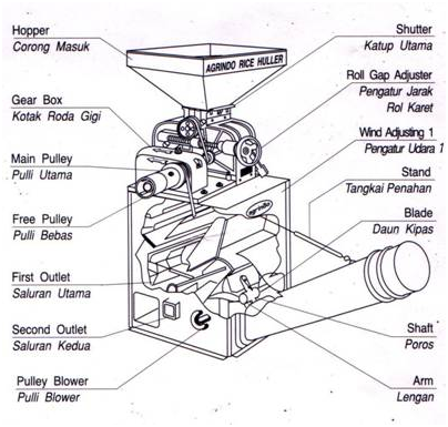 Proses Pengolahan Padi Menjadi Beras beserta Alatnya