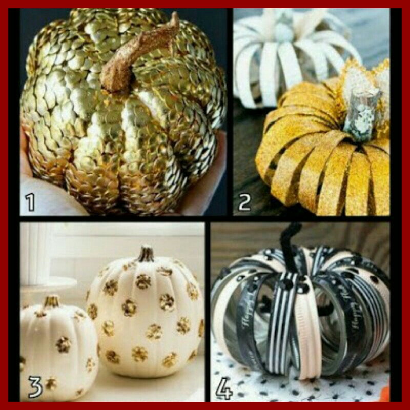 DIY And Household Tips: 4 Glam Pumpkins Ideas ~ Dollar Tree Hacks