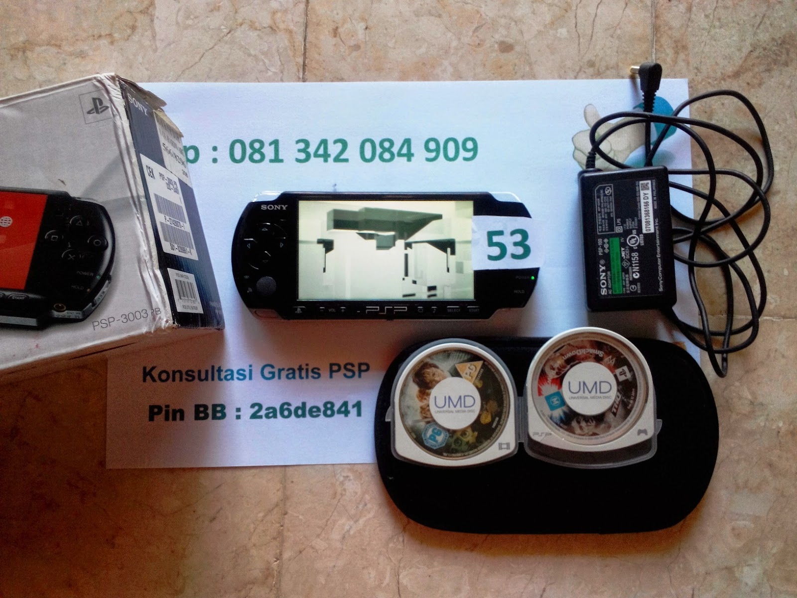 #53 PSP 3003 Black Persona 3 Memory 16 Gb + 2 UMD Sony - Obral PSP Second