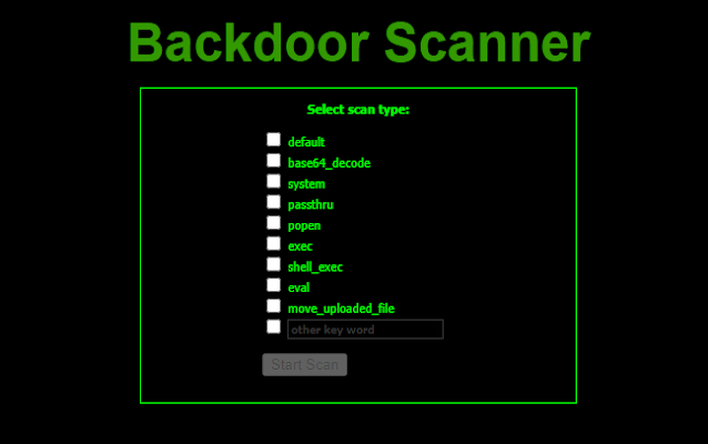 Backdoor Scanner - Scan Backdoor Di Website Dengan Akurat - 0x4u