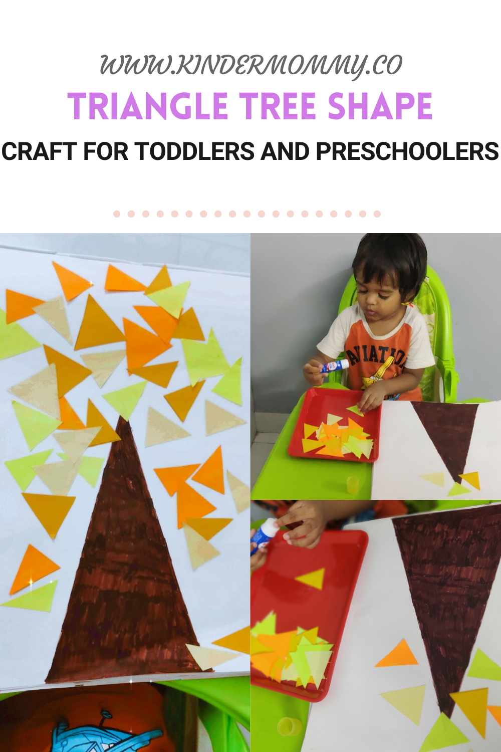 Triangle Tree Shape Craft for Toddlers and Preschoolers
