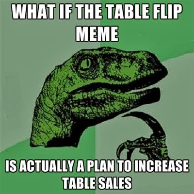 Flip table meme face comics-POSSIBLE!