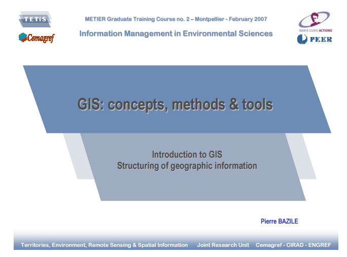 الجغرافيا : دراسات و أبحاث جغرافية: GIS: concepts, methods & tools ...
