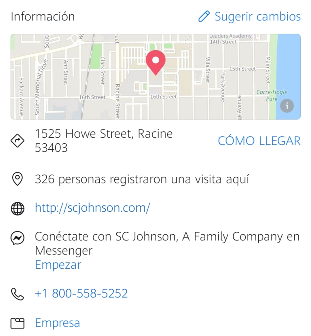 Tienda Virtual Sc Johnson : Contacto